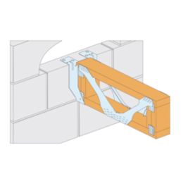 Simpson Strong-Tie Masonry Joist Hangers 47mm x 215mm 4 Pack - Screwfix