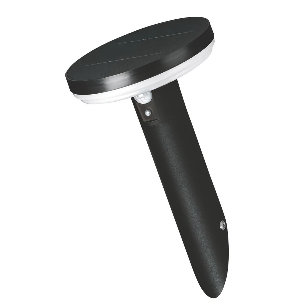 4lite Antheia Outdoor LED Solar Slanted Wall Light With PIR Sensor ...