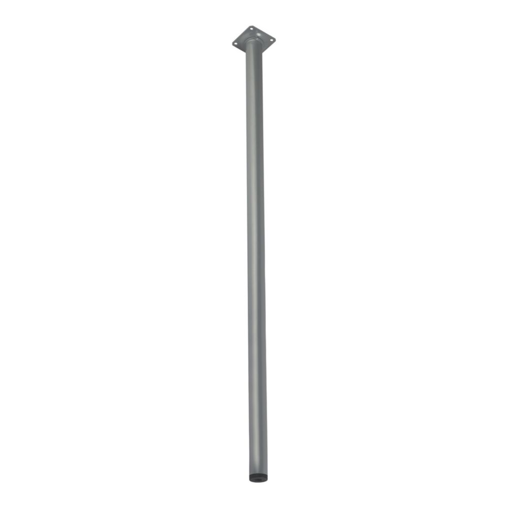 Essentials High Table Leg Silver 800mm - Screwfix