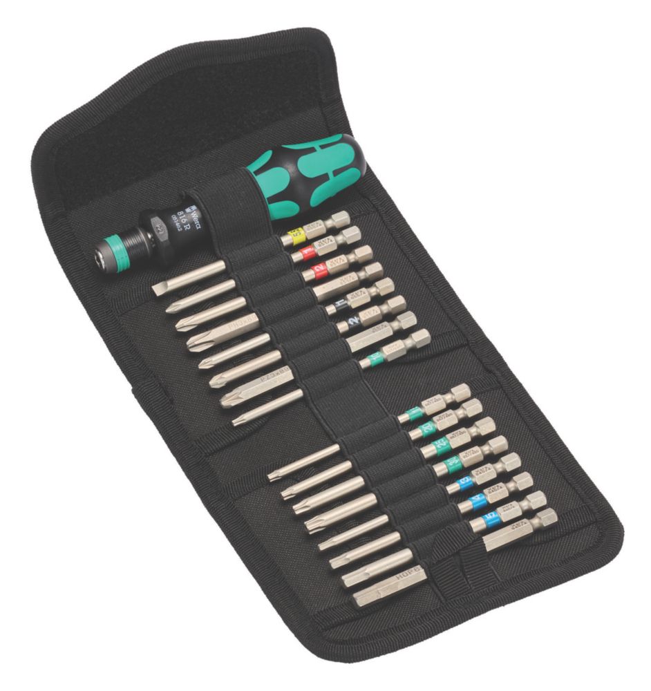Wera Kraftform Kompakt 60 Interchangeable Screwdriver Set 17 Pieces ...