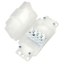 Greenbrook 20A CHOCBOX+ Connection Box 50 x 110 x 29mm White - Screwfix