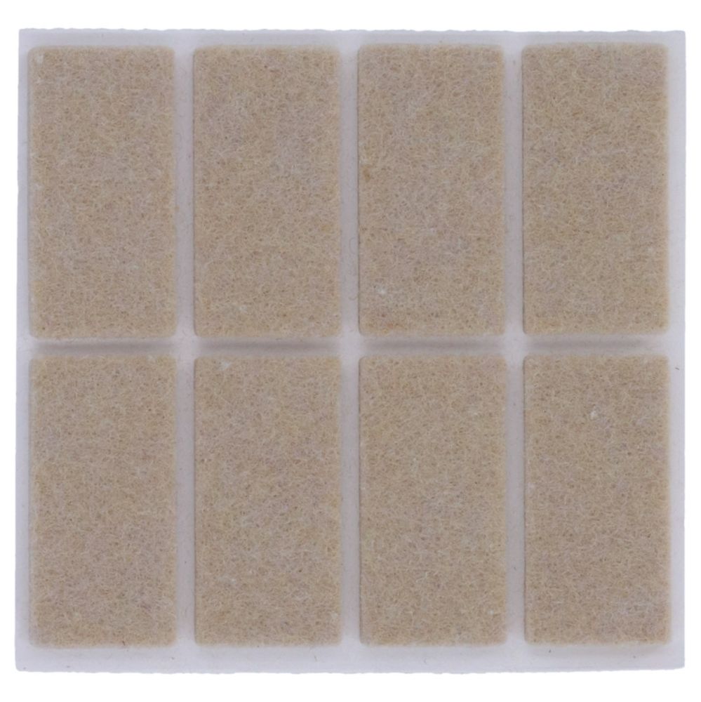 Fix-O-Moll Brown Rectangular Self-Adhesive Furniture Gliders 40mm x ...