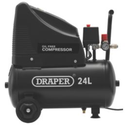 Draper 90126 24Ltr Brushless Electric Oil-Free Compressor & Air Tool ...