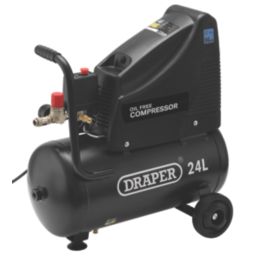 Draper 90126 24Ltr Brushless Electric Oil-Free Compressor & Air Tool ...