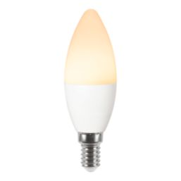 LAP E14 Candle RGB & White LED Smart Light Bulb 4.2W 470lm 3 Pack - Screwfix