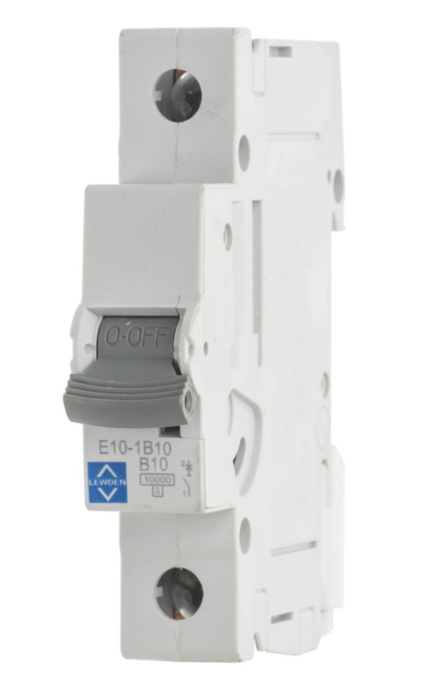 Lewden E10 10A SP B Curve MCB - Screwfix