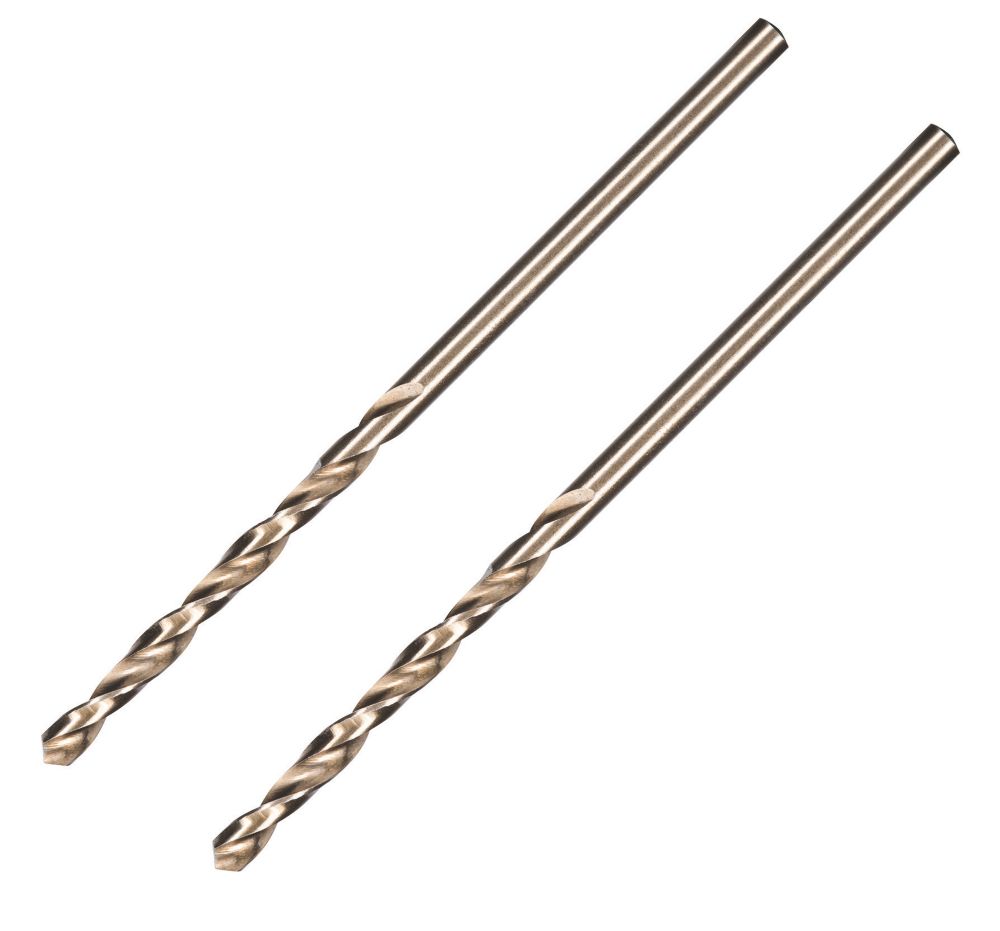 Erbauer Straight Shank Metal Drill Bits 2mm x 49mm 2 Pack - Screwfix