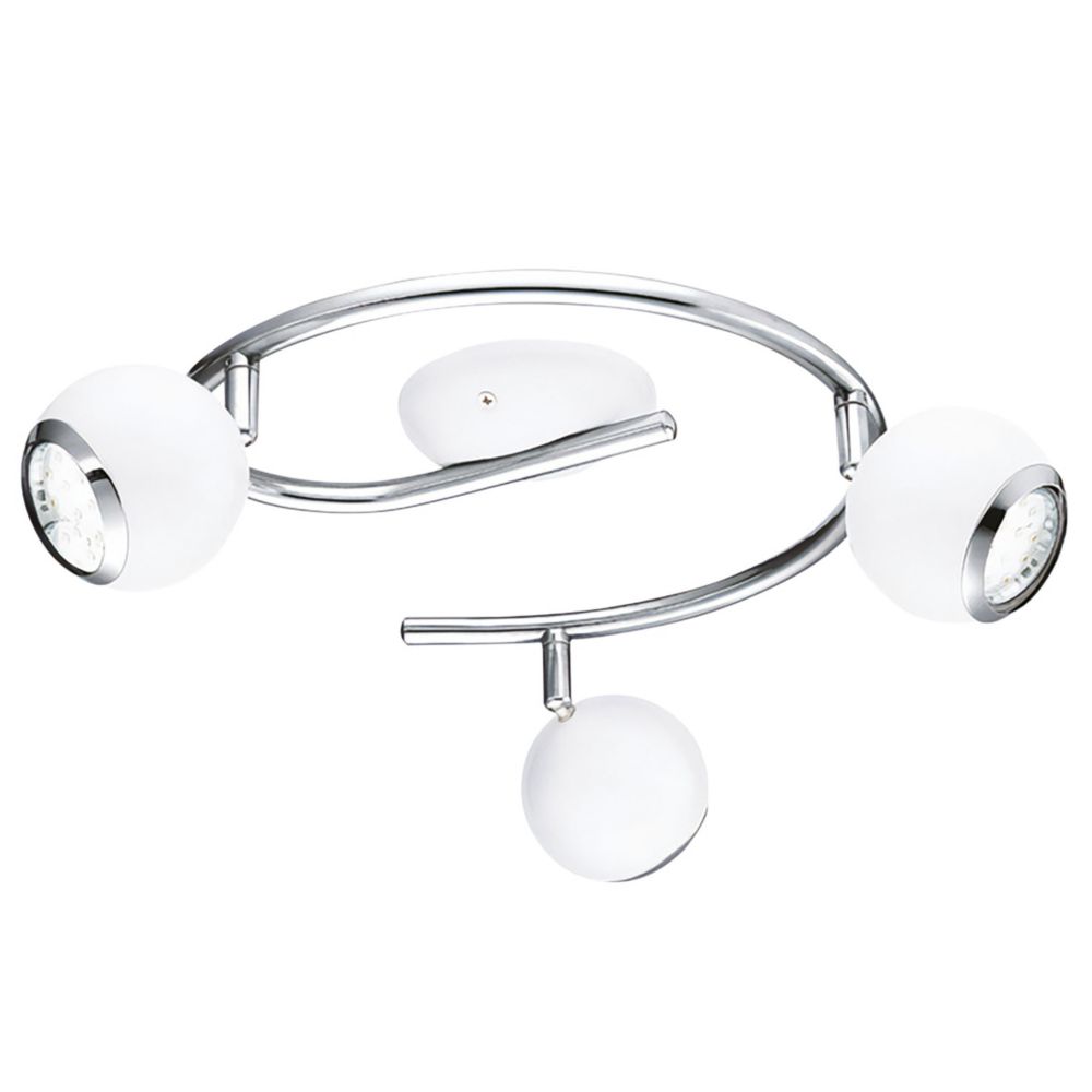 Eglo Bimeda LED 3-Light Ceiling Spotlight White/Chrome 8W 250lm - Screwfix