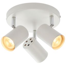 Saxby Toro Round 3-Light Spotlight White - Screwfix