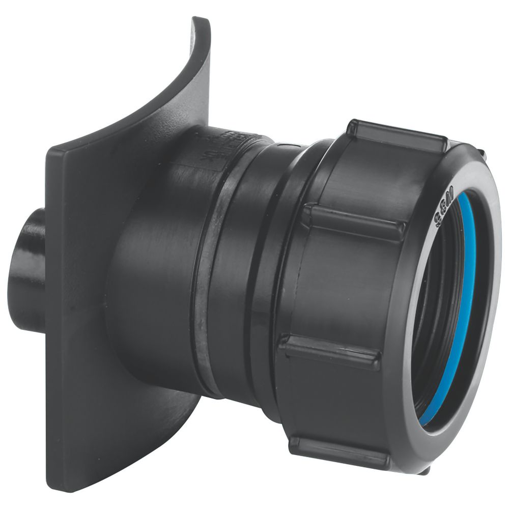 McAlpine Boss Connector for Cast Iron Soil Pipe Black 38mm - Screwfix