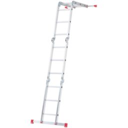 Werner Aluminium 3.39m Combination Ladder With Platform - Screwfix