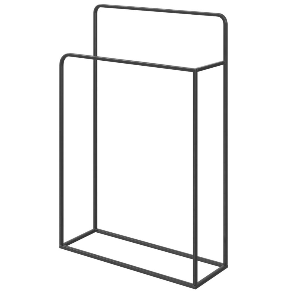 Elland Freestanding Double Towel Rail Black 600mm x 200mm x 900mm ...