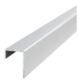 Multipanel Type C End Cap Satin Aluminium 2450mm x 11mm - Screwfix