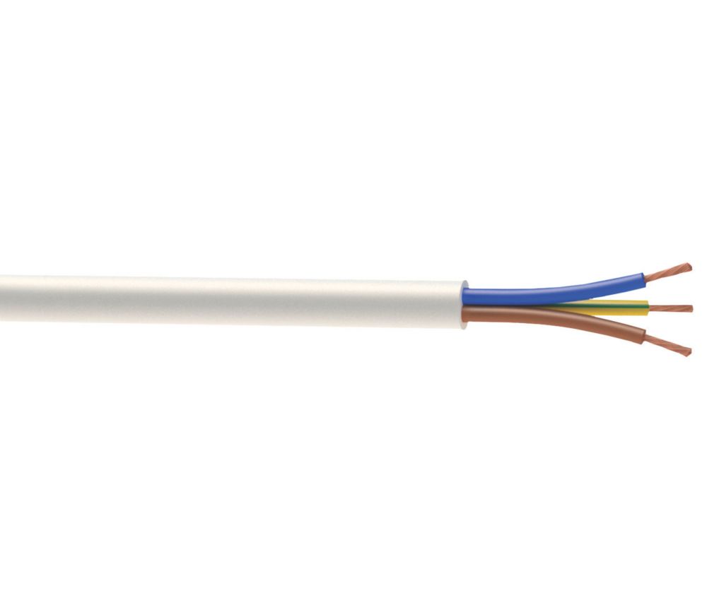 Time 3183TQ White 3-Core 2.5mm² Flexible Cable 5m Coil - Screwfix