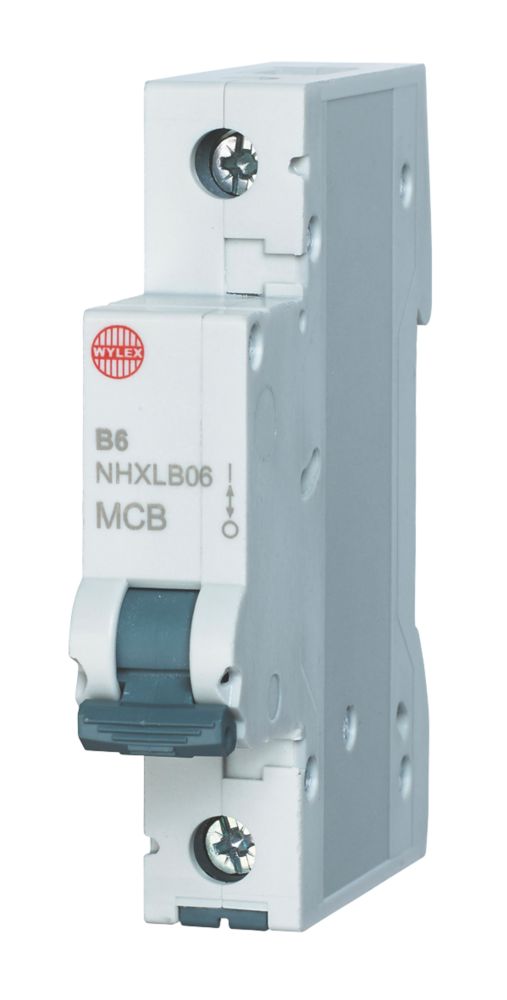 Wylex 6A SP B Curve MCB - Screwfix