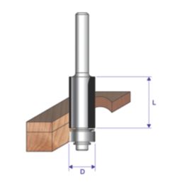 Erbauer 1/4 & 1/2" Shank Kitchen Fitters Router Set 4 Pcs - Screwfix