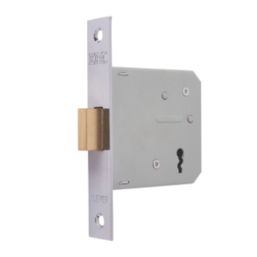 ERA 3 Lever Chrome Mortice Deadlock 76mm Case - 56mm Backset - Screwfix