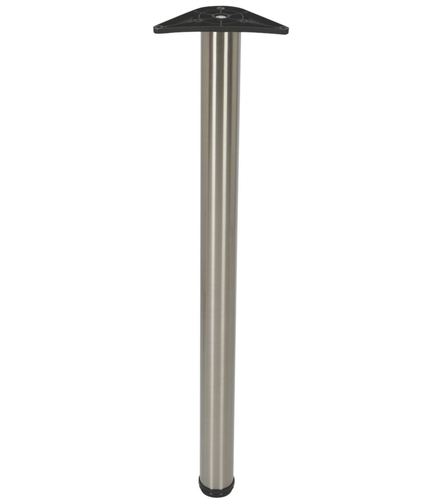 Rothley Worktop Leg Brushed Steel 870-895mm - Screwfix