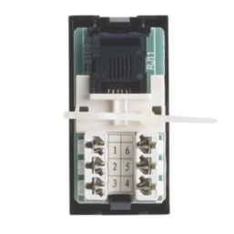 Contactum Media Modular RJ11 Telephone / Data Socket Black - Screwfix