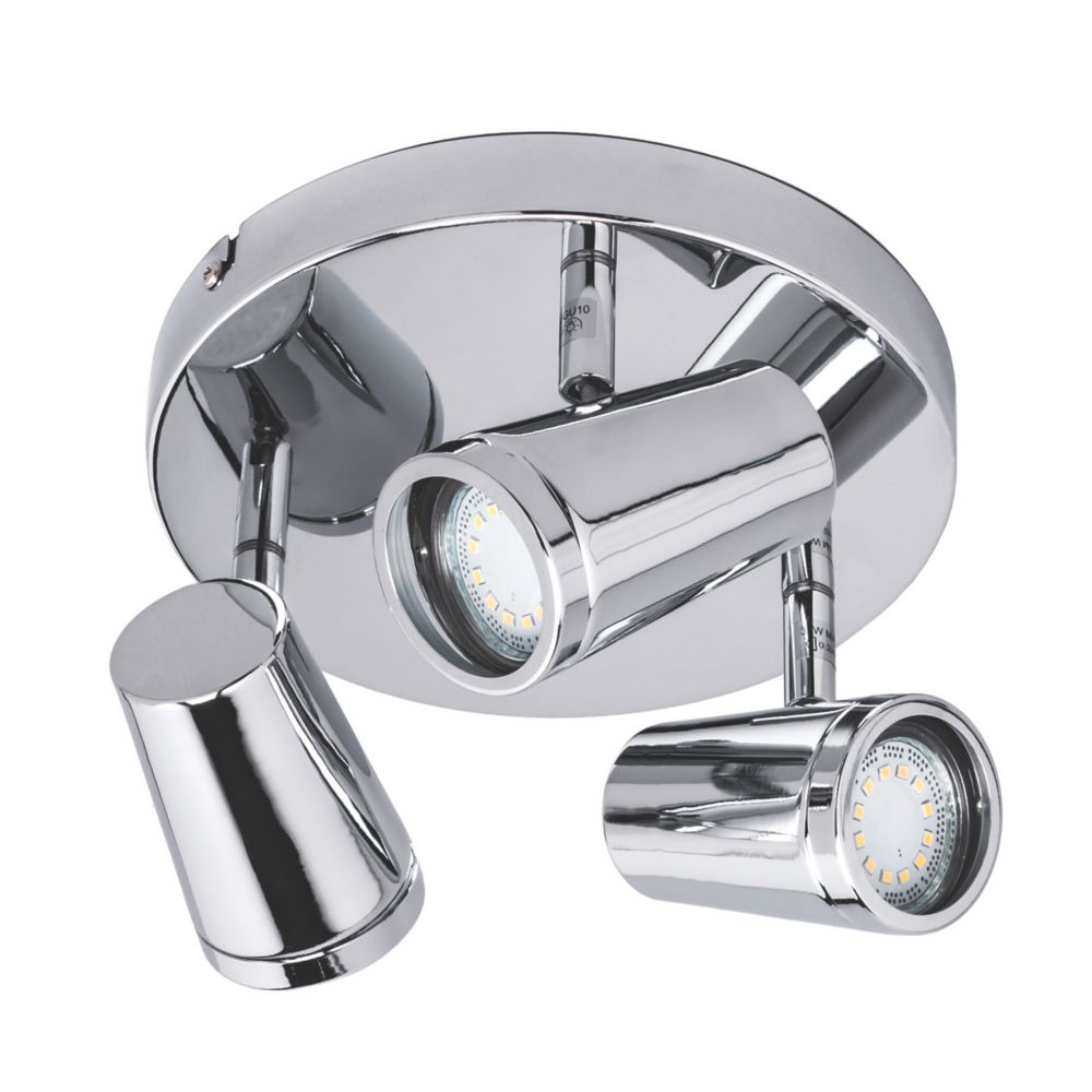 Spa Freya Round 3-Light Spotlight Chrome - Screwfix