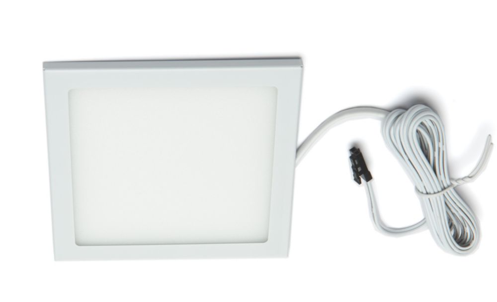 VEW Slim Square LED Cabinet Light White 3W 150lm - Screwfix