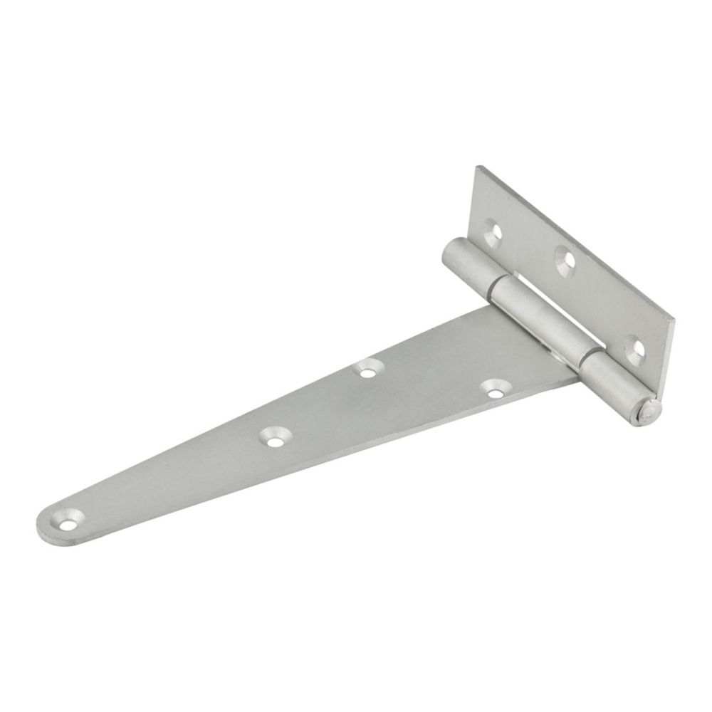 Smith & Locke Matt Silver Tee Hinges 204mm 2 Pack - Screwfix