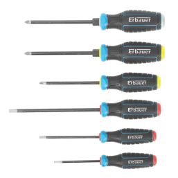 Erbauer Mixed Screwdriver Set 6 Pieces - Screwfix