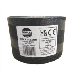 Damplas Damp Proof Course Black 30m x 112mm - Screwfix