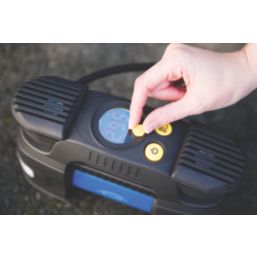 Ring Digital Air Compressor with Light 12V - Screwfix
