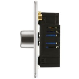 LAP 2-Gang 2-Way LED Dimmer Switch Brushed Stainless Steel - Screwfix