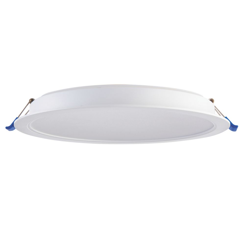 Saxby Circo Fixed LED Recessed Downlight Matt White 24W 2100lm - Screwfix
