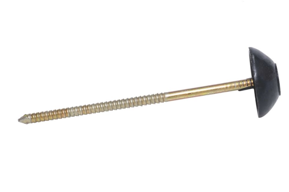 Corrugated Bitumen Fixing Nails Black 80mm x 20mm 100 Pack - Screwfix