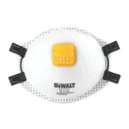 DEWALT Moulded FFP2 NR D Valved Disposable Masks P2 5 Pack - Screwfix