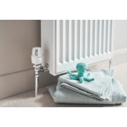 Drayton RT414 15mm x 1/2" White Angled Traditional Thermostatic ...