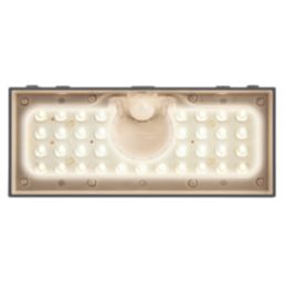 Luceco Outdoor LED Solar Brick Light With PIR Sensor Grey 800lm - Screwfix