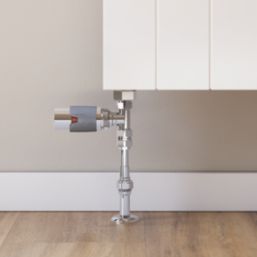 Flomasta 1/2" BSP Male Taper x 15mm Compression 93.4mm Chrome Radiator ...