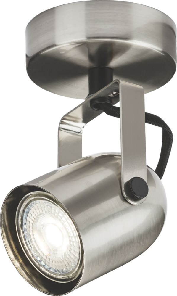 Knightsbridge Round 1-Light Single GU10 Wall & Ceiling Spotlight ...