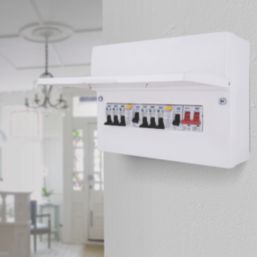 British General Fortress 12-Module 6-Way Populated High Integrity Dual RCD Consumer Unit - Screwfix