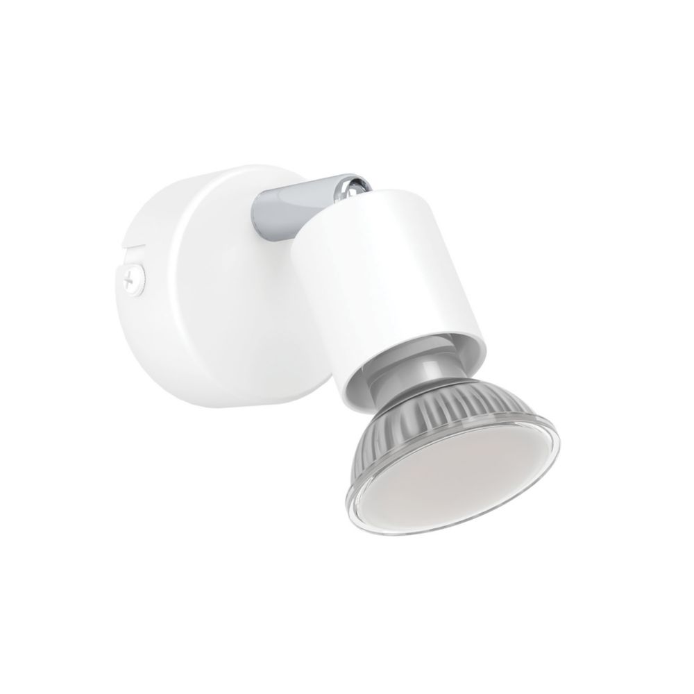 Eglo Stecci-E Round 1-Light Spotlight White - Screwfix