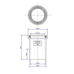 McAlpine Multi-fit Straight Connector White 40mm x 40mm - Screwfix