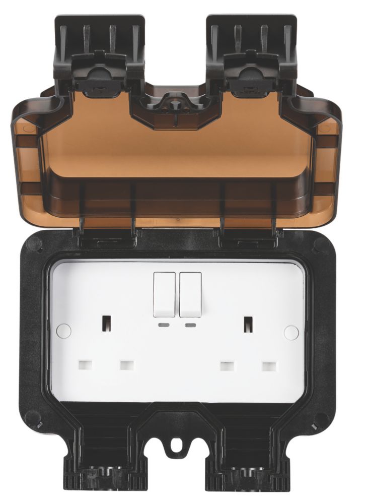 Knightsbridge IP66 13A 2-Gang SP Weatherproof Outdoor Switched Double ... Knightsbridge IP66 13A 2-Gang SP Weatherproof Outdoor Switched Double ...