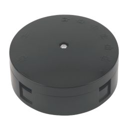 Essentials 20A 6-Terminal Heavy Duty Junction Box Black - Screwfix