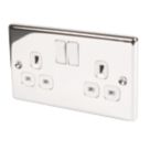Chrome Double Sockets | Chrome 2 Gang Socket | Screwfix