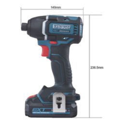 Erbauer EID18-Li 18V 1 x 2.0Ah Li-Ion EXT Brushless Cordless Impact ...