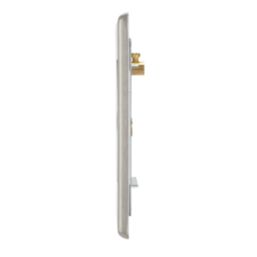 Contactum iConic 4-Module Modular Faceplate Brushed Steel - Screwfix