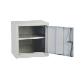 Barton 1-Shelf COSHH Cabinet Grey 457mm x 305mm x 457mm - Screwfix