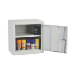Barton 1-Shelf COSHH Cabinet Grey 457mm x 305mm x 457mm - Screwfix