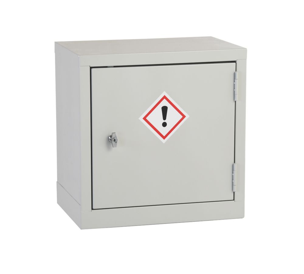 Barton 1-Shelf COSHH Cabinet Grey 457mm x 305mm x 457mm - Screwfix