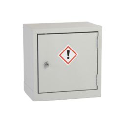 Barton 1-Shelf COSHH Cabinet Grey 457mm x 305mm x 457mm - Screwfix
