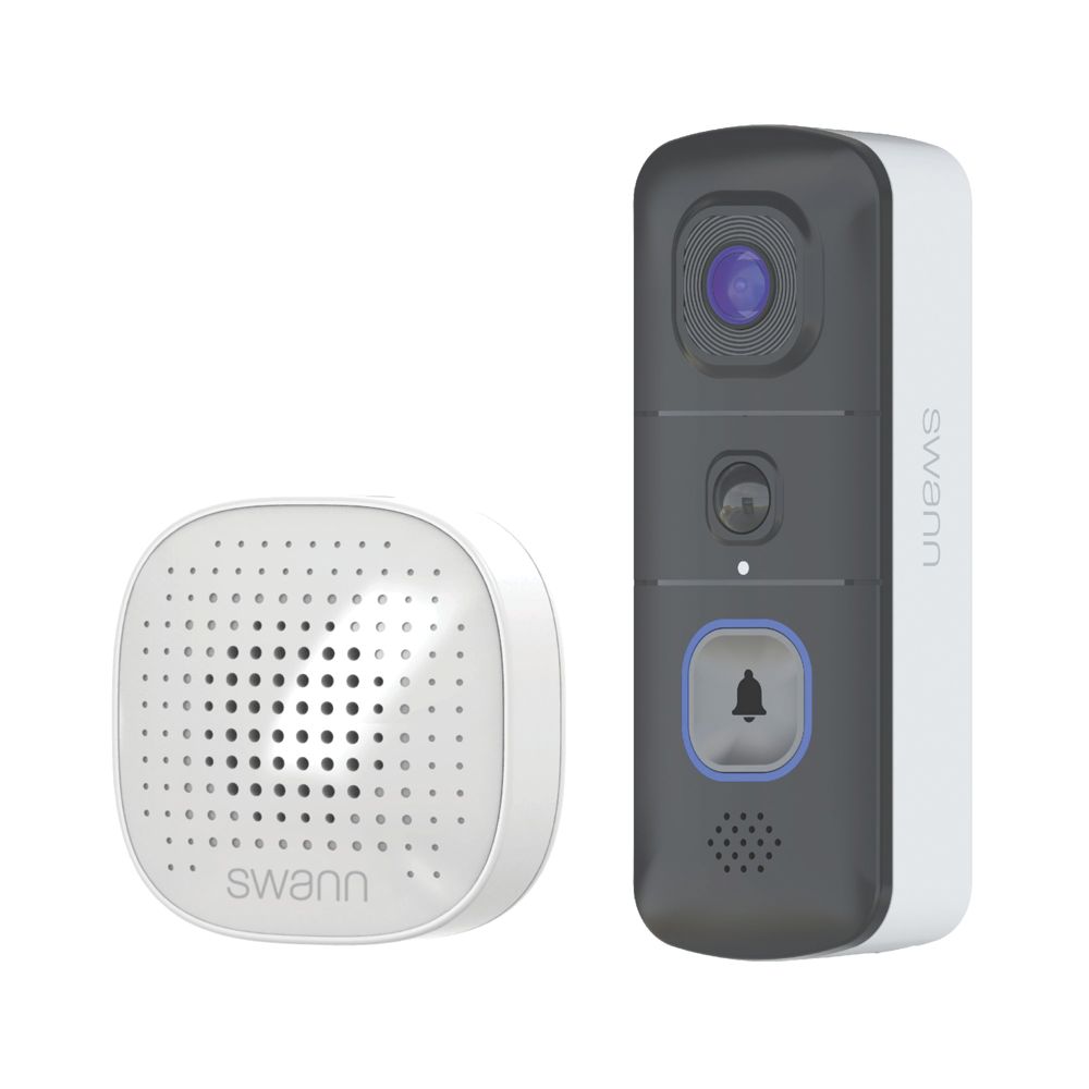 Swann Evo Wireless Smart Video Doorbell Grey - Screwfix
